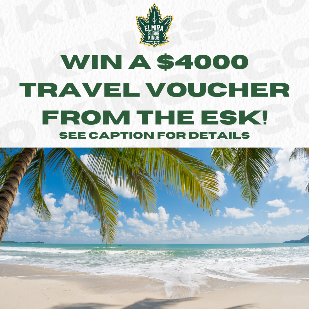 WIN A $4000 TRAVEL VOUCHER! | Elmira Sugar Kings